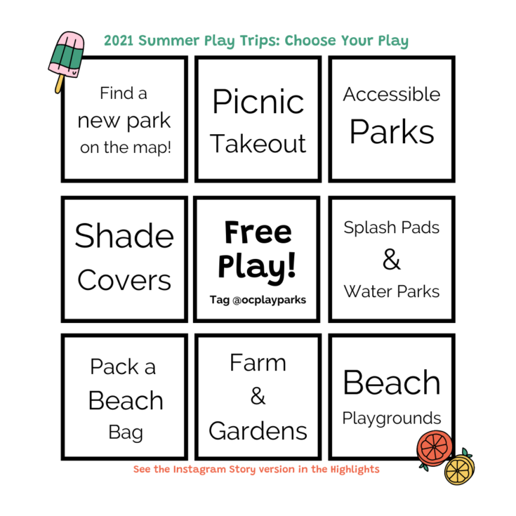 2021 Summer Play Trips Bingo - Fun Orange County Parks